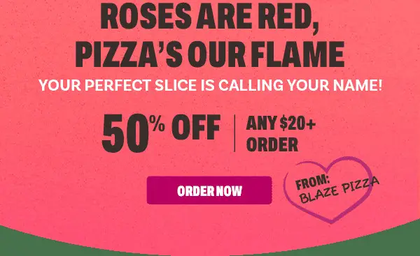 50% Off Blaze Pizza Coupons & Deals (Feb 2025)