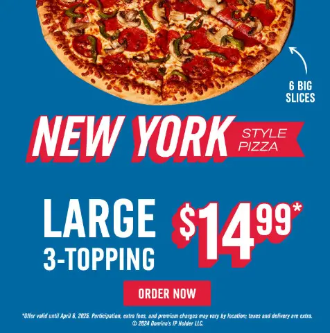 20% Off Domino's Pizza Coupons & Deals (Feb 2025)