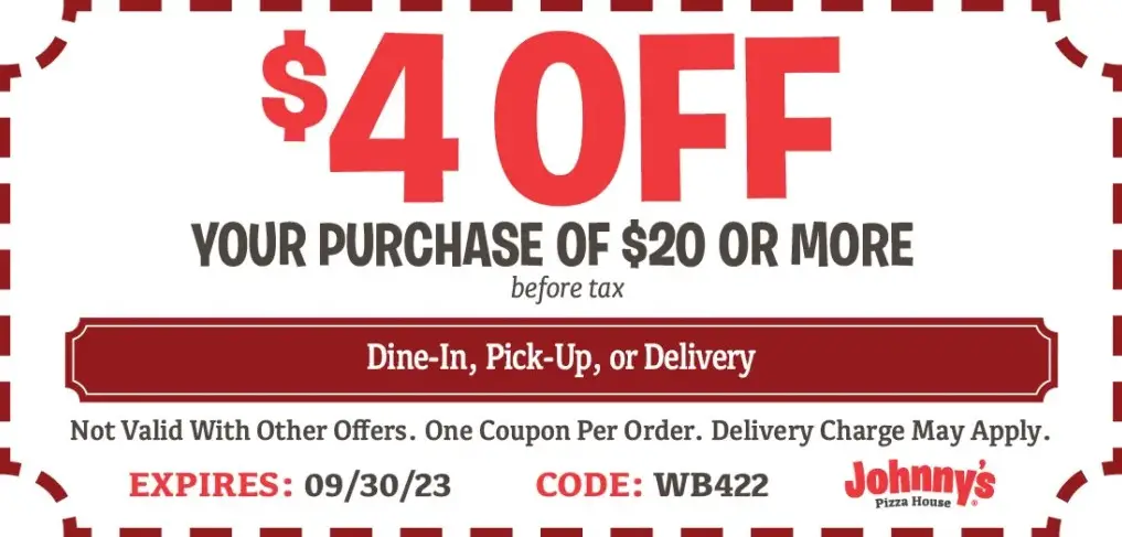 $6 Off Johnny's Pizza House Coupons, Promo Codes & Deals (Sep 2023)