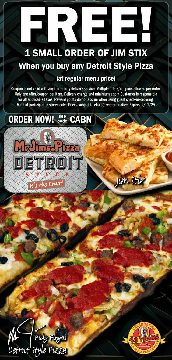50% Off Mr. Jim's Pizza Coupons & Deals (Jan 2025)