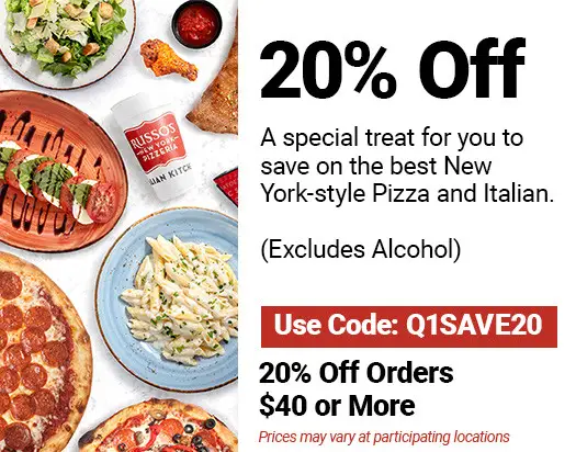 20% Off Russo's New York Pizzeria Coupons & Deals (Nov 2025)