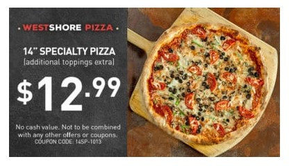 $2 Off Westshore Pizza Coupons & Deals (Mar 2025)